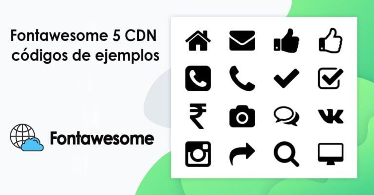 Fontawesome 5 CDN códigos de ejemplos - BaulCode